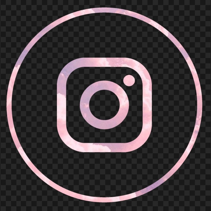 HD Pink Aesthetic Outline Round Insta Instagram Logo Icon PNG | Citypng
