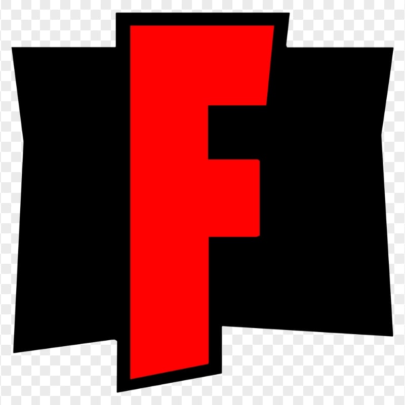 HD Fortnite Red & Black F Logo Letter PNG | Citypng