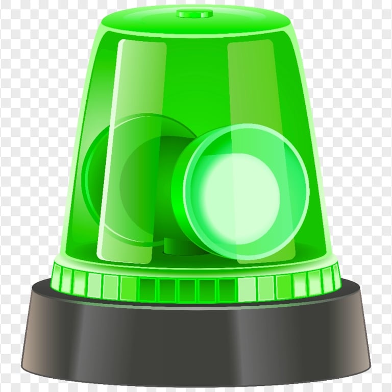 HD Green Beacon Siren Alarm Illustration PNG | Citypng