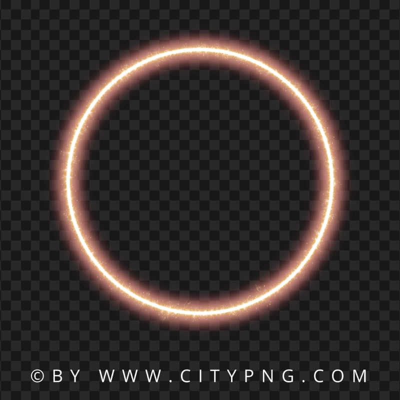 Glowing Sparkle Circle Frame Effect PNG Image | Citypng