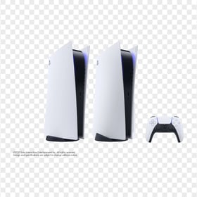 Playstation 5 Sony Ps5 Side View With Controller | Citypng