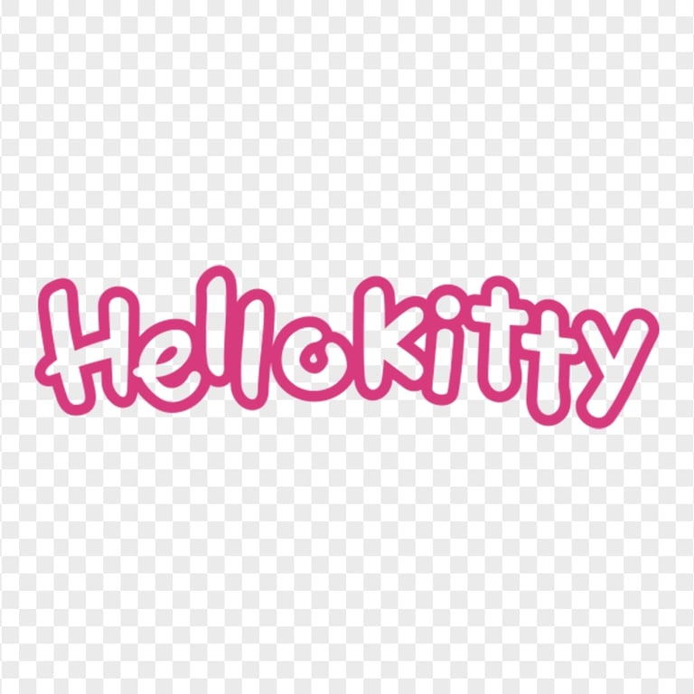 Hello Kitty Pink Font Brand Text Transparent Background | Citypng