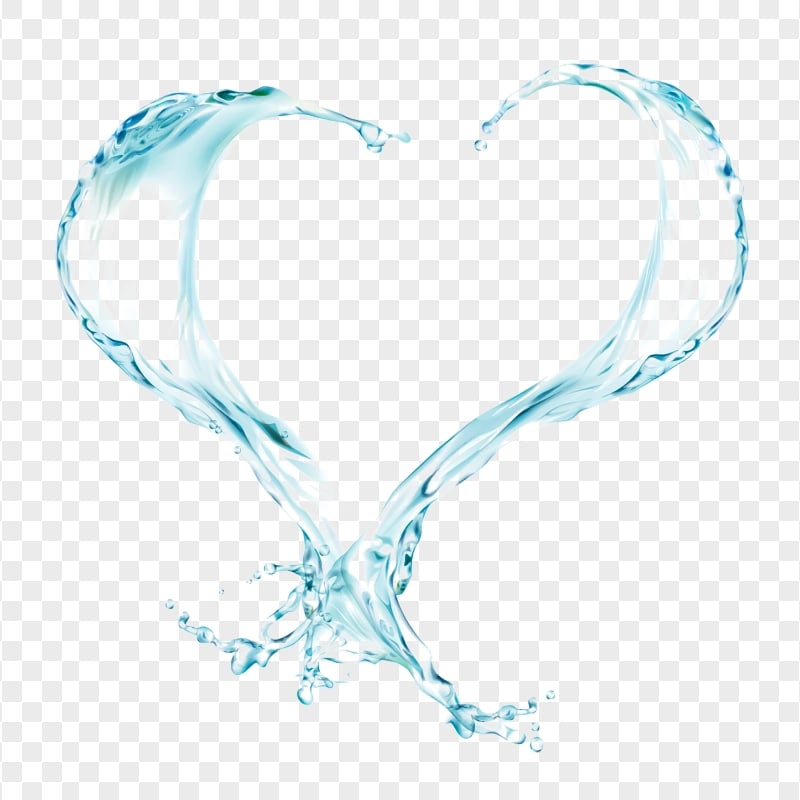 Love Water Heart Shape Splash FREE PNG | Citypng