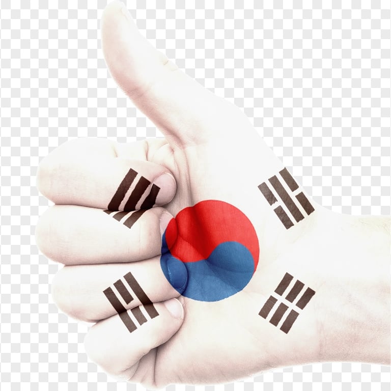 HD South Korea Thumbs Up Flag PNG | Citypng