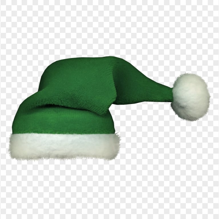 HD Green Christmas Real Santa Claus Hat Bonnet PNG | Citypng