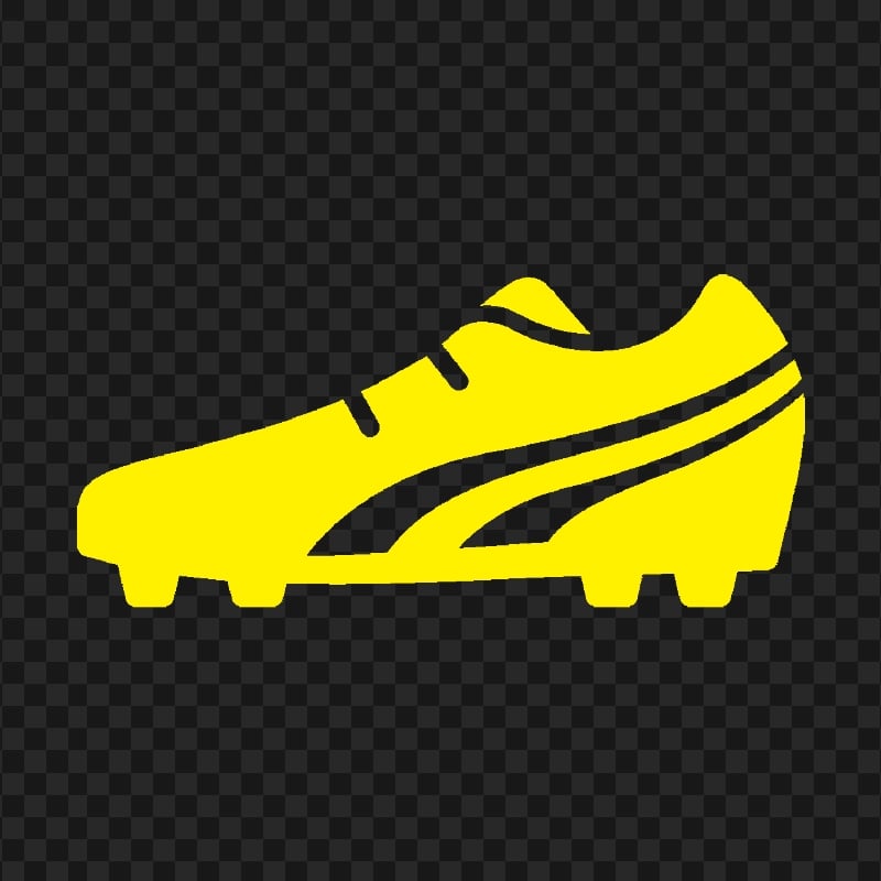 HD Football Boot Shoe Yellow Silhouette Transparent PNG | Citypng