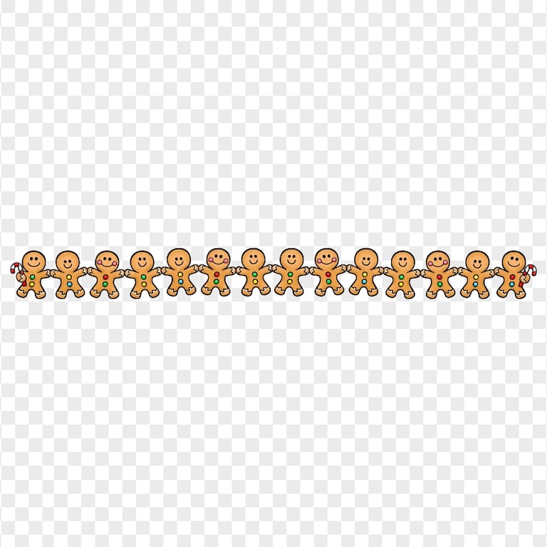HD Clipart Gingerbread Man Border PNG | Citypng