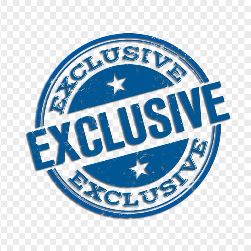 Exclusive Blue Round Stamp Logo Sign HD PNG | Citypng