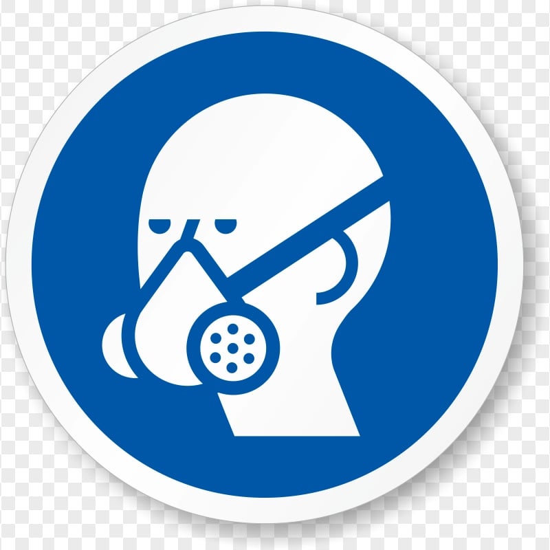 Wear Safety Gas Mask Required Sign | Citypng