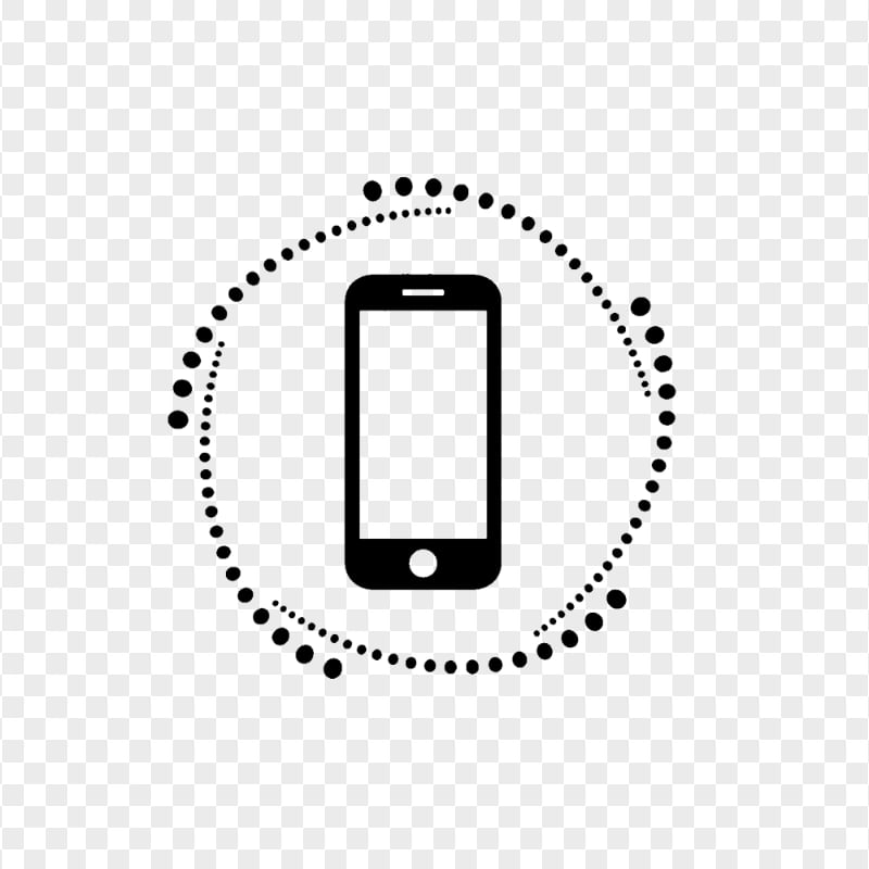 HD Black Phone Outline Logo Transparent PNG | Citypng
