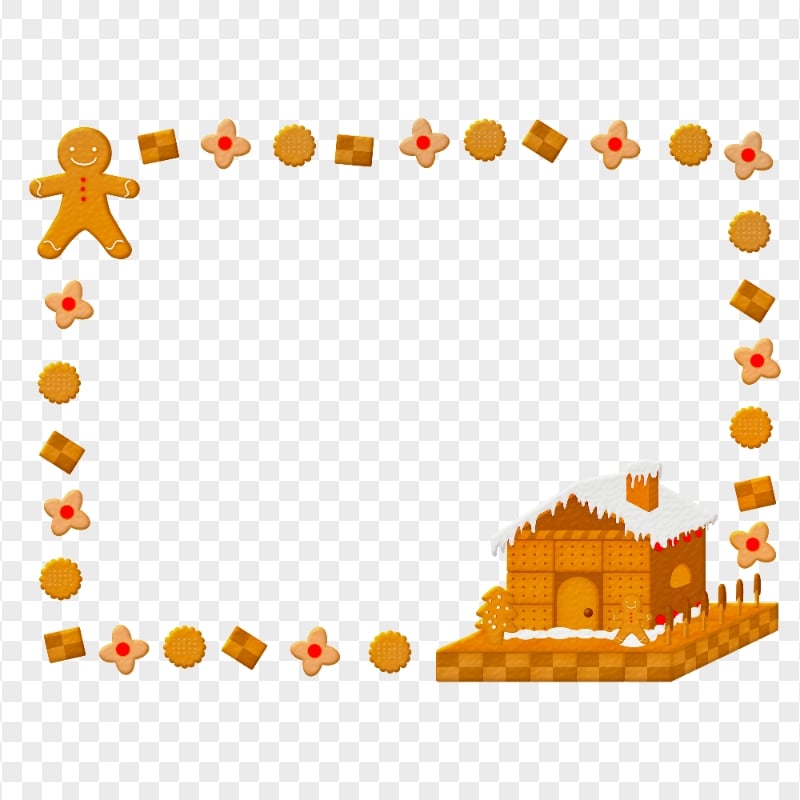 Christmas Gingerbread Cookies Frame HD PNG | Citypng