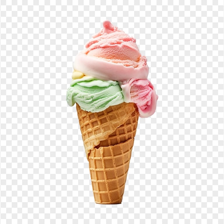 HD Sweet Ice Cream Cone with Mint Strawberry Transparent PNG | Citypng