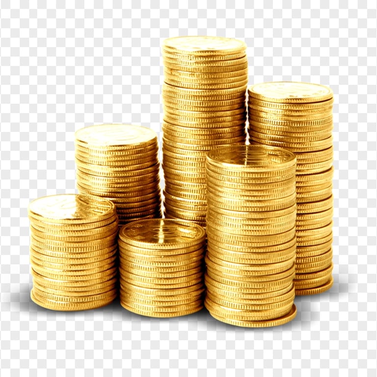 HD Realistic Gold Coins Transparent Background | Citypng