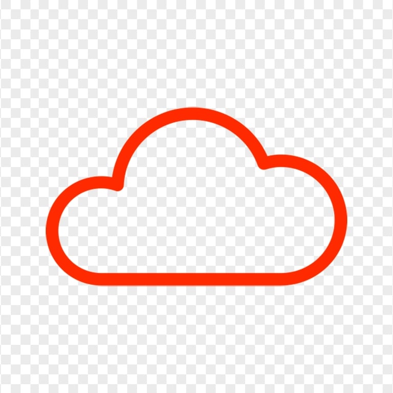 Red Outline Cloud Icon | Citypng