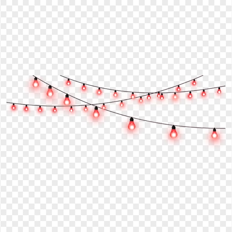 HD Red Hanging Decorative String Bulb Light PNG | Citypng