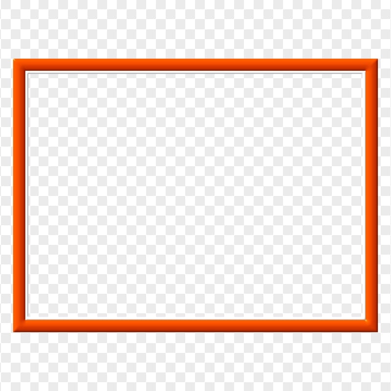 Transparent HD Orange Rectangle Wood Frame | Citypng