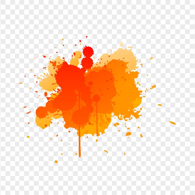 Orange Paint Splash Png