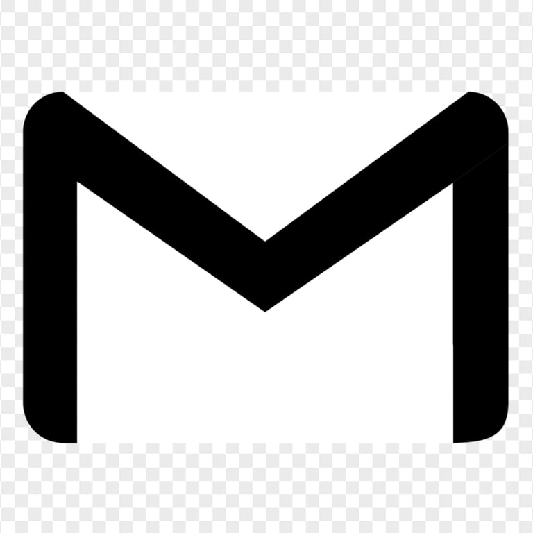 Black & White HD Gmail Envelope Symbol Logo Icon | Citypng
