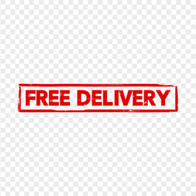 Red Round Free Delivery Stamp | Citypng
