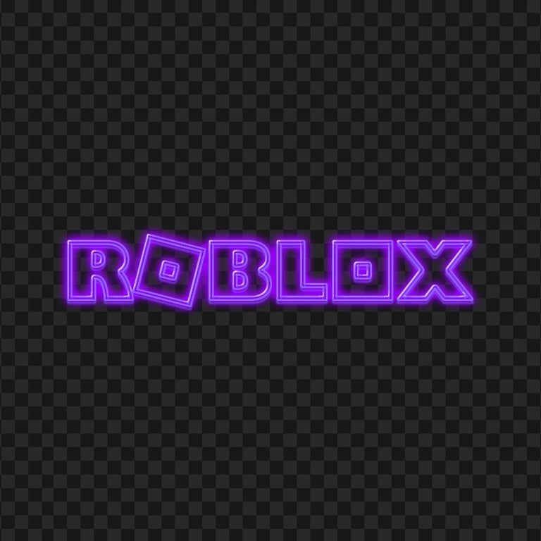 Purple Neon Roblox Logo PNG | Citypng