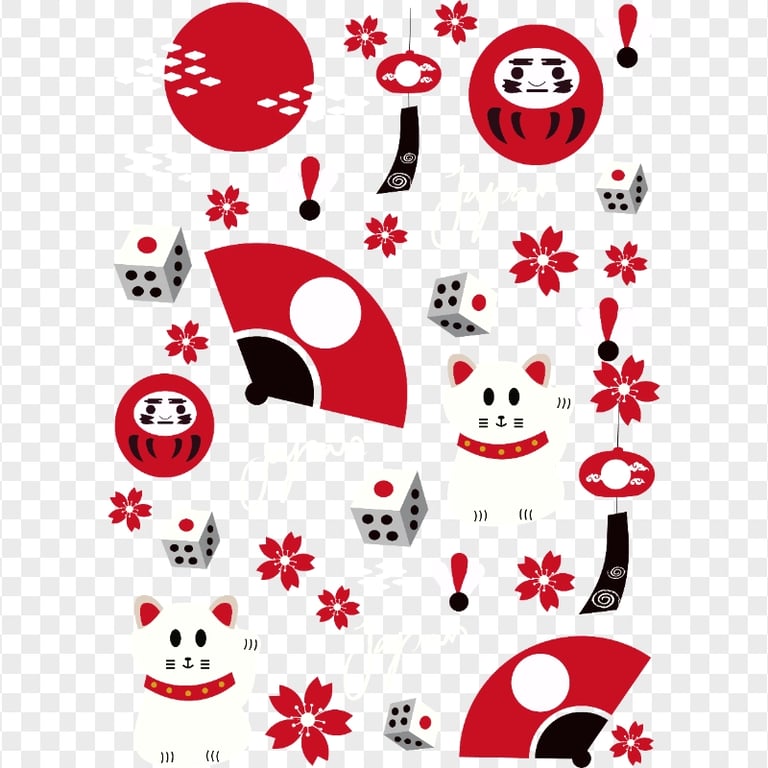 PNG Japanese Decors Pattern Background | Citypng