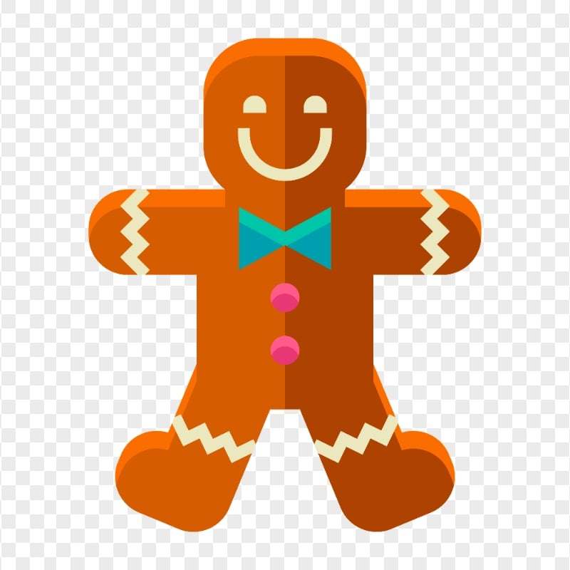 Vector Flat Gingerbread Man Character HD PNG | Citypng