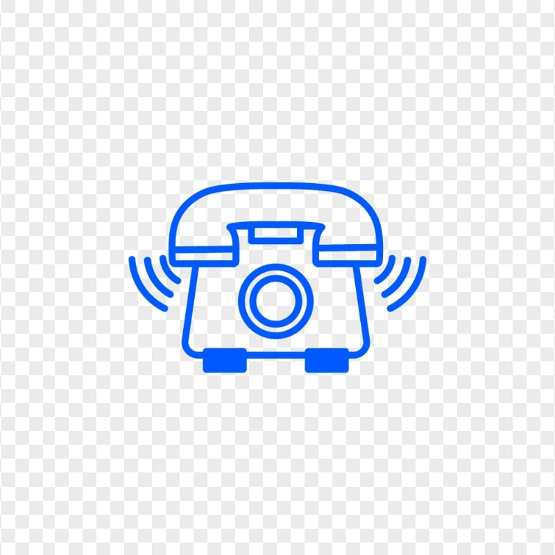 HD Blue Outline Phone Receive A Call Icon Transparent PNG | Citypng