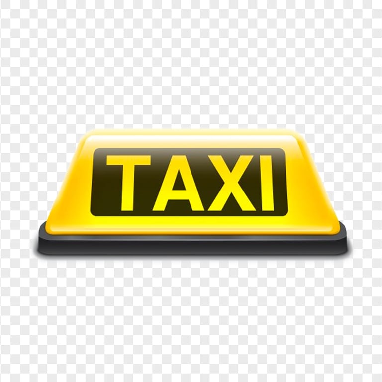 Taxi Logo Sign Front View PNG IMG | Citypng