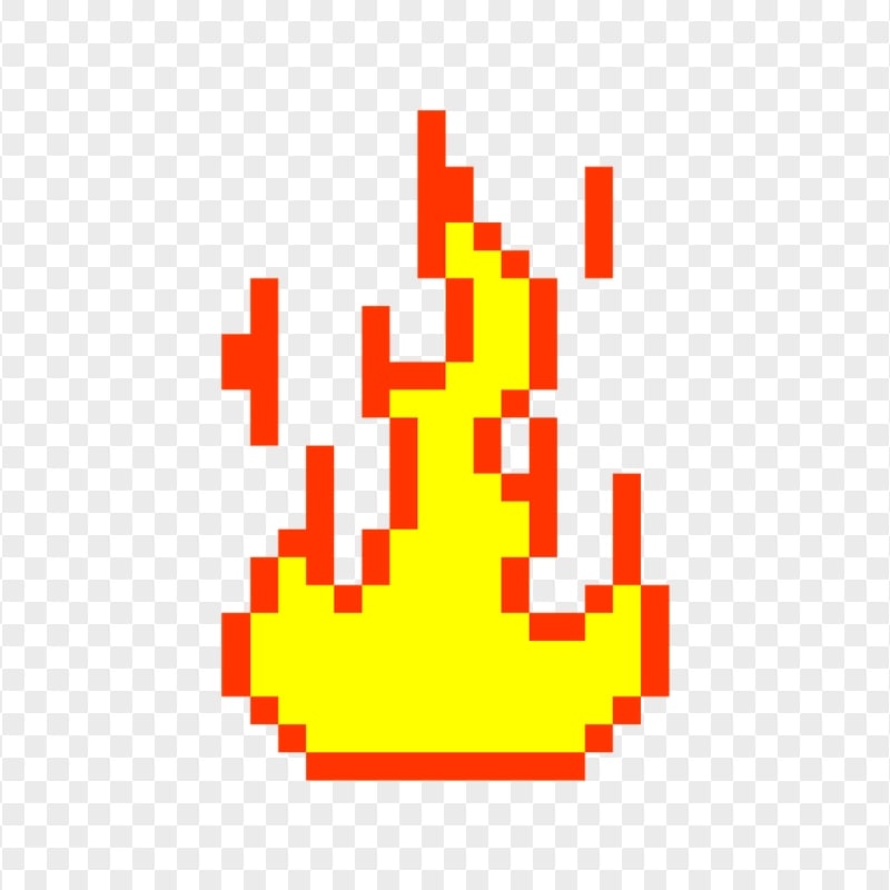 Pixel Fire Flame Icon PNG | Citypng