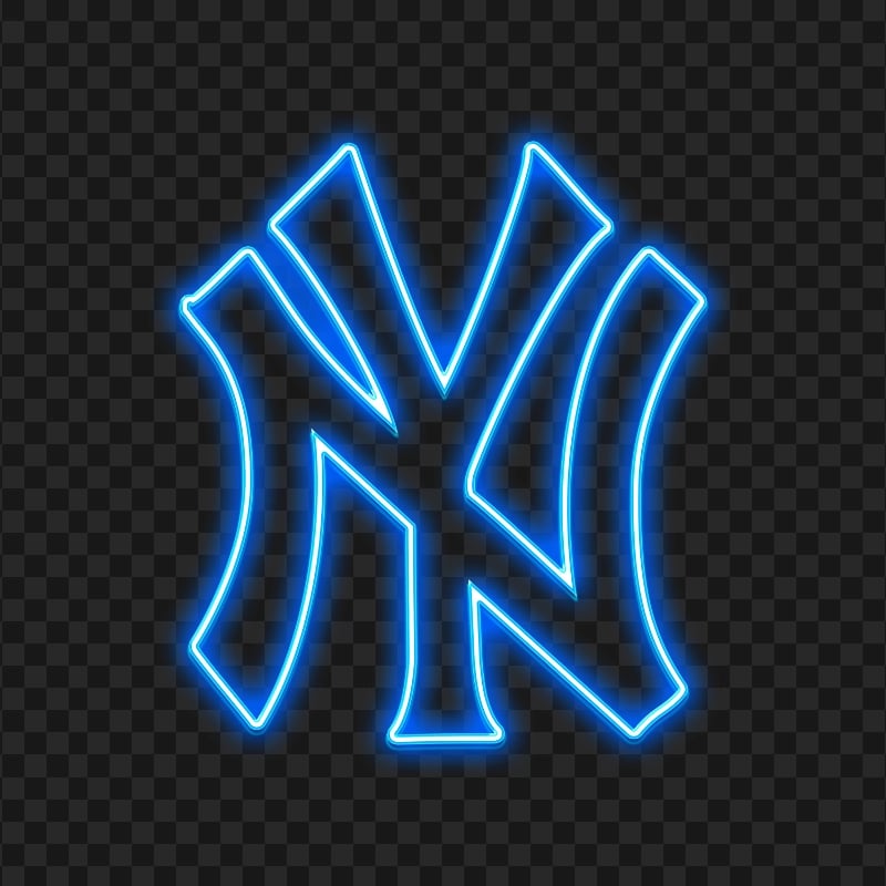 Blue New York Yankees Neon Logo Transparent PNG | Citypng