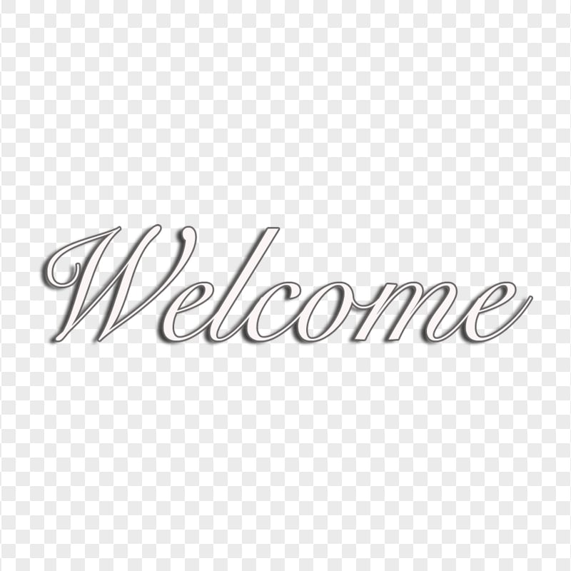 White Welcome Word Text Illustration FREE PNG | Citypng