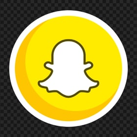 HD Circle Round Red Snapchat Logo Icon PNG Image | Citypng