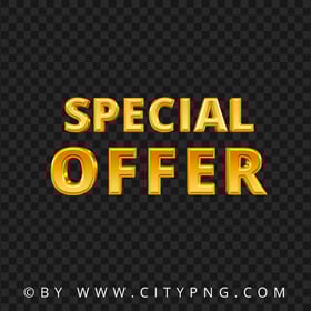 HD Yellow Special Offer Word Label Logo Sign PNG | Citypng