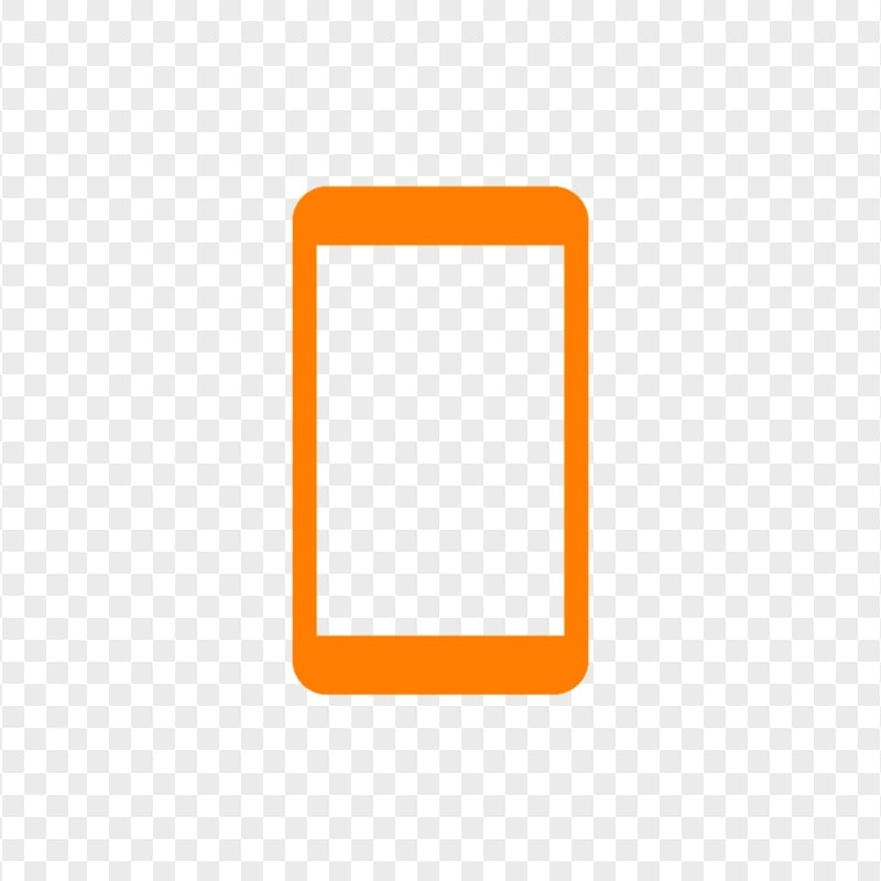 HD Orange Modern Smartphone Icon Transparent PNG | Citypng