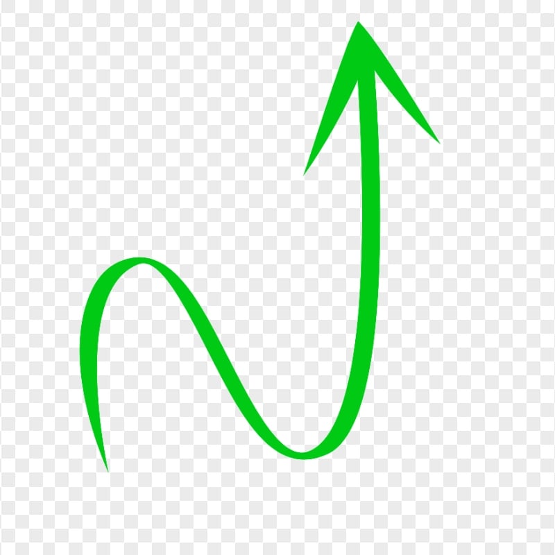 HD Green Hand Drawn Line Art Arrow PNG | Citypng