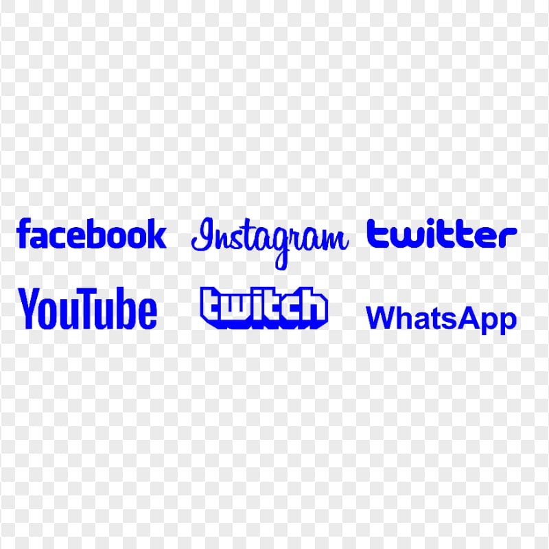 HD Social Media Blue Logos PNG | Citypng