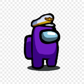 HD Black Among Us Crewmate Character With Captain Costume PNG | Citypng