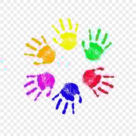 HD Child Childs Kids Colorful Handprint PNG | Citypng
