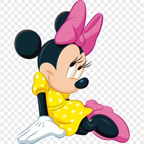 HD Minnie Mouse Sitting Down Thinking PNG | Citypng