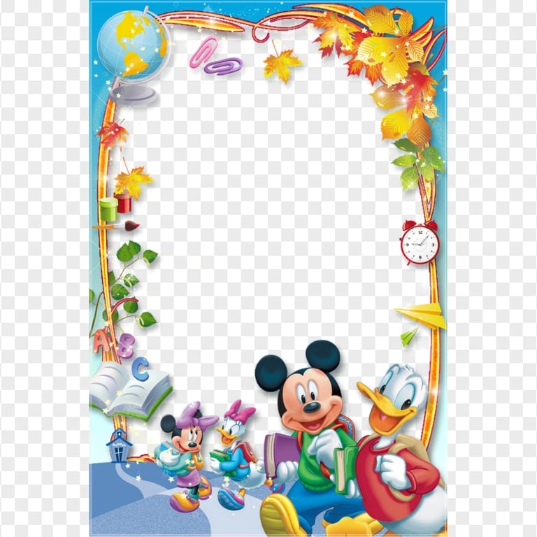 HD Disney Mickey Mouse Characters Frame PNG | Citypng
