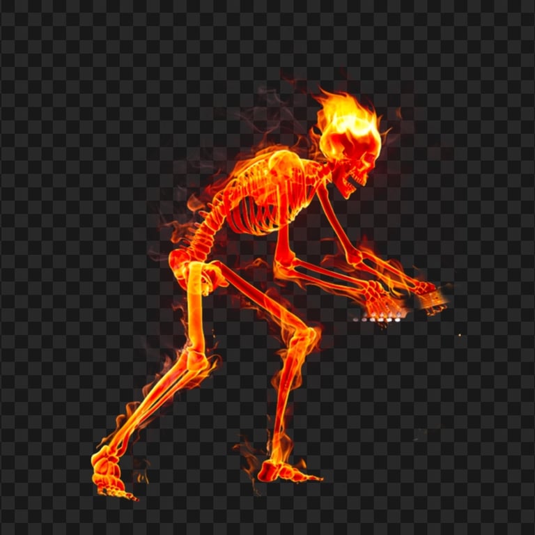Skeleton Fire PNG Image | Citypng