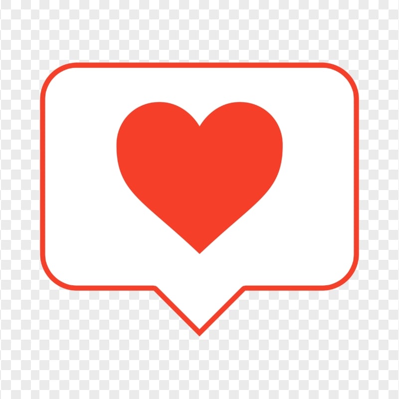 HD Aesthetic Red & White Heart Icon Notification Instagram PNG | Citypng
