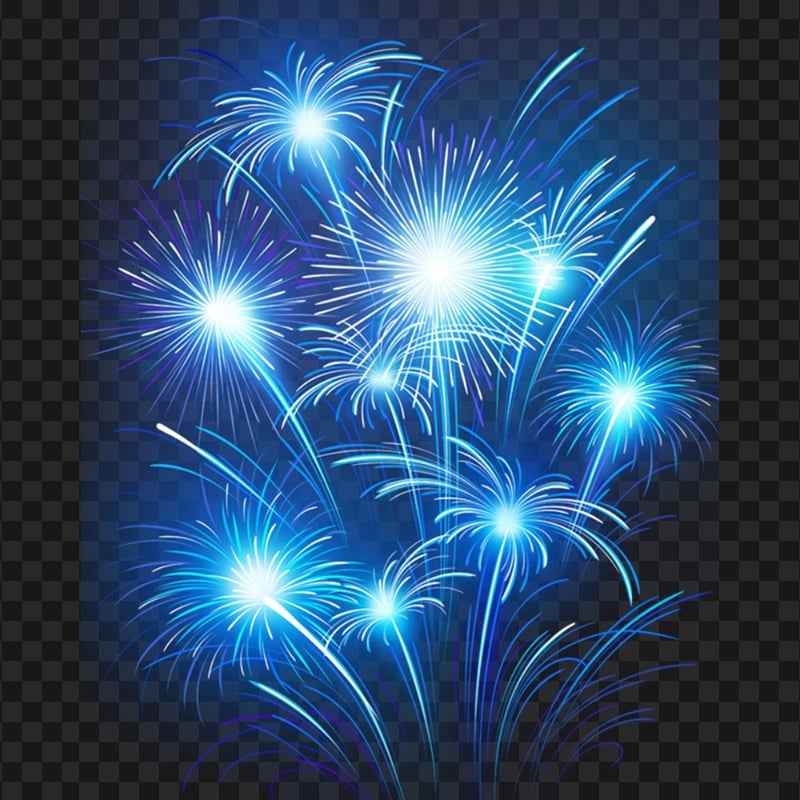 Blue Fireworks Celebration HD PNG | Citypng