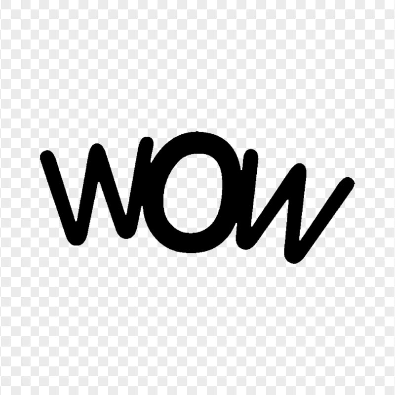 Transparent Black Wow Word Expression | Citypng