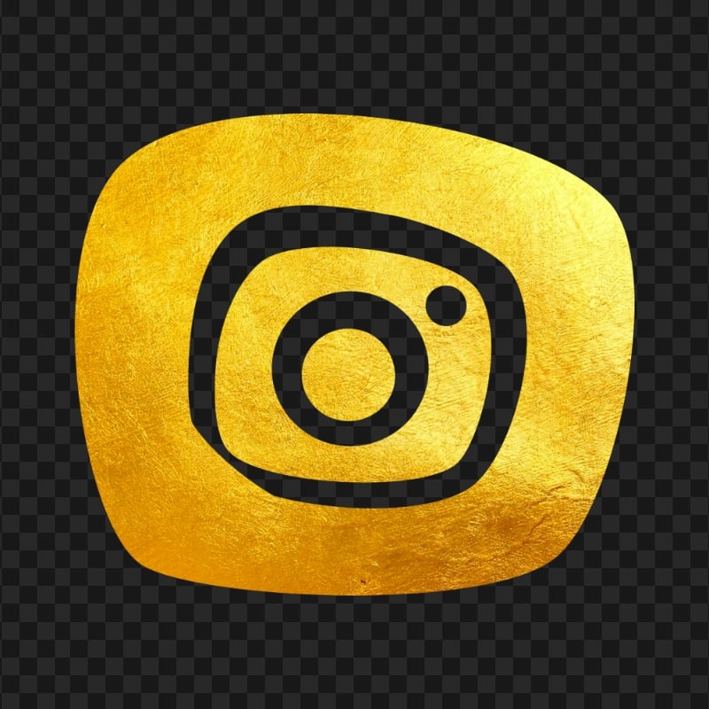 Gold Golden Instagram Clipart Icon | Citypng