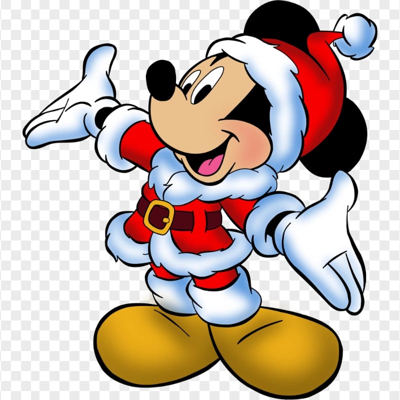 HD Mickey Mouse Santa Claus Christmas PNG | Citypng
