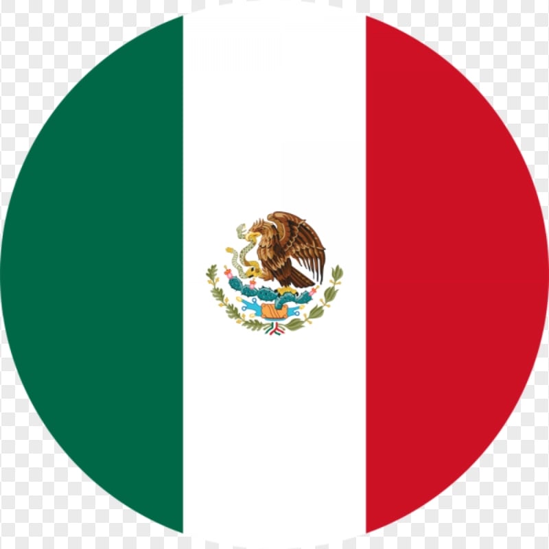 Circular Round Mexico Flag Icon FREE PNG | Citypng