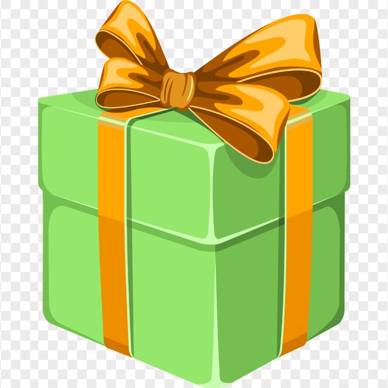 PNG Green Square Cartoon Gift Box | Citypng