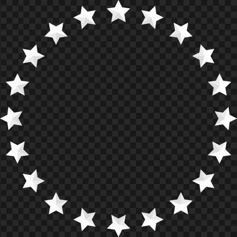 Circle Stars White Border Frame HD Transparent PNG | Citypng