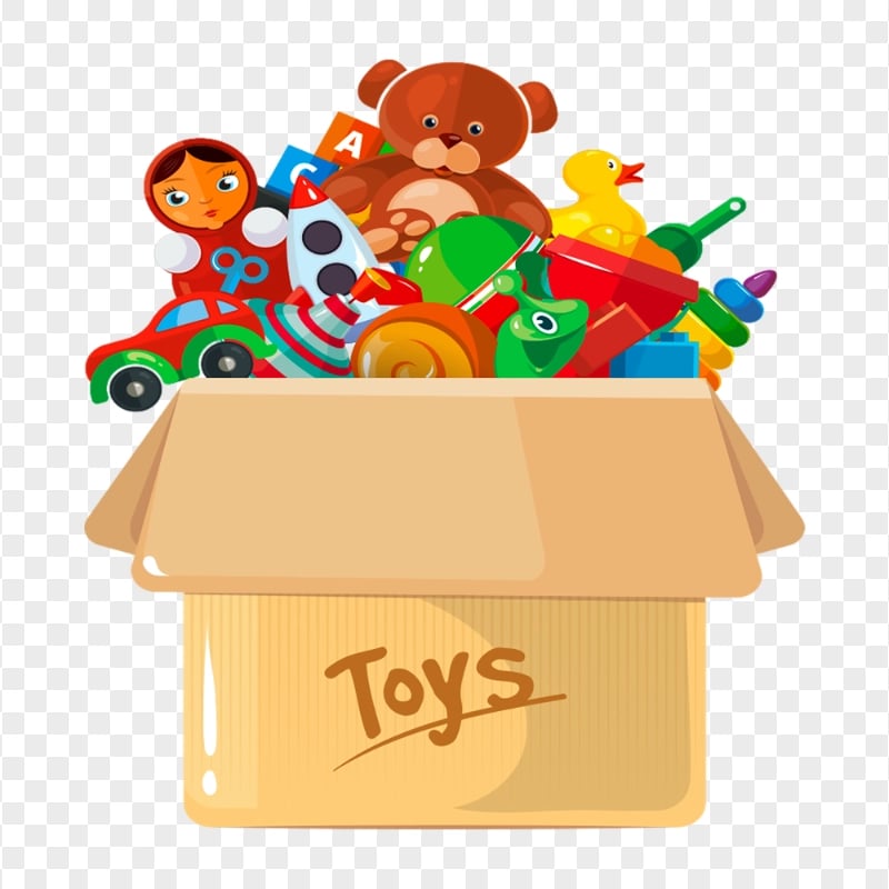HD Vector Cartoon Kids Toys Box Transparent PNG | Citypng
